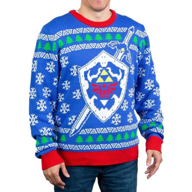 the-legend-of-zelda-master-sword-and-hylian-shield-holiday-sweater