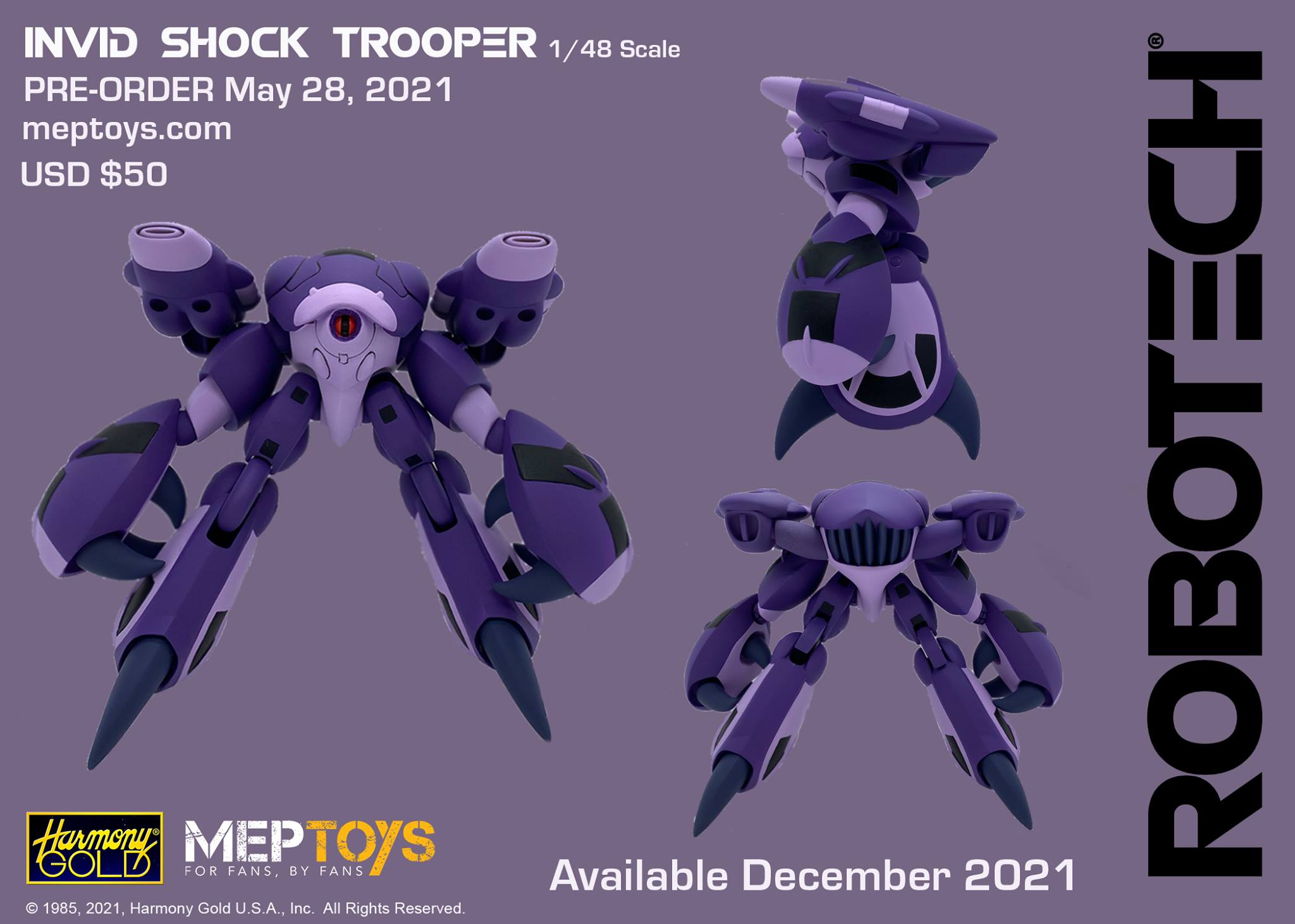 Meptoys Robotech Mospeda Invid Shock Trooper & Scout Pre Orders